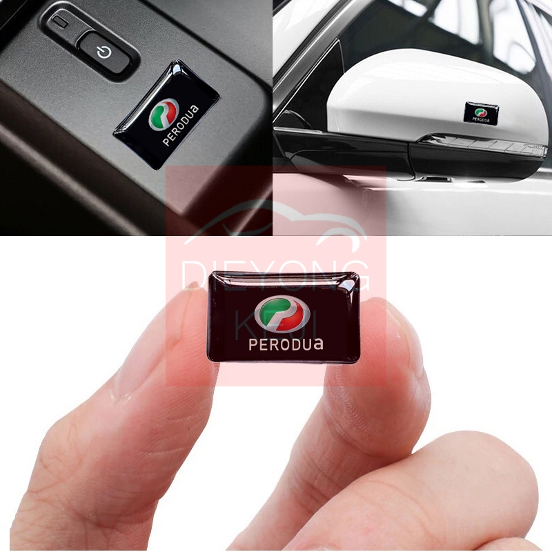 [Ready Stock] 1PCS Perodua Logo 3D Car Styling Epoxy Resin Emblem Badge ...