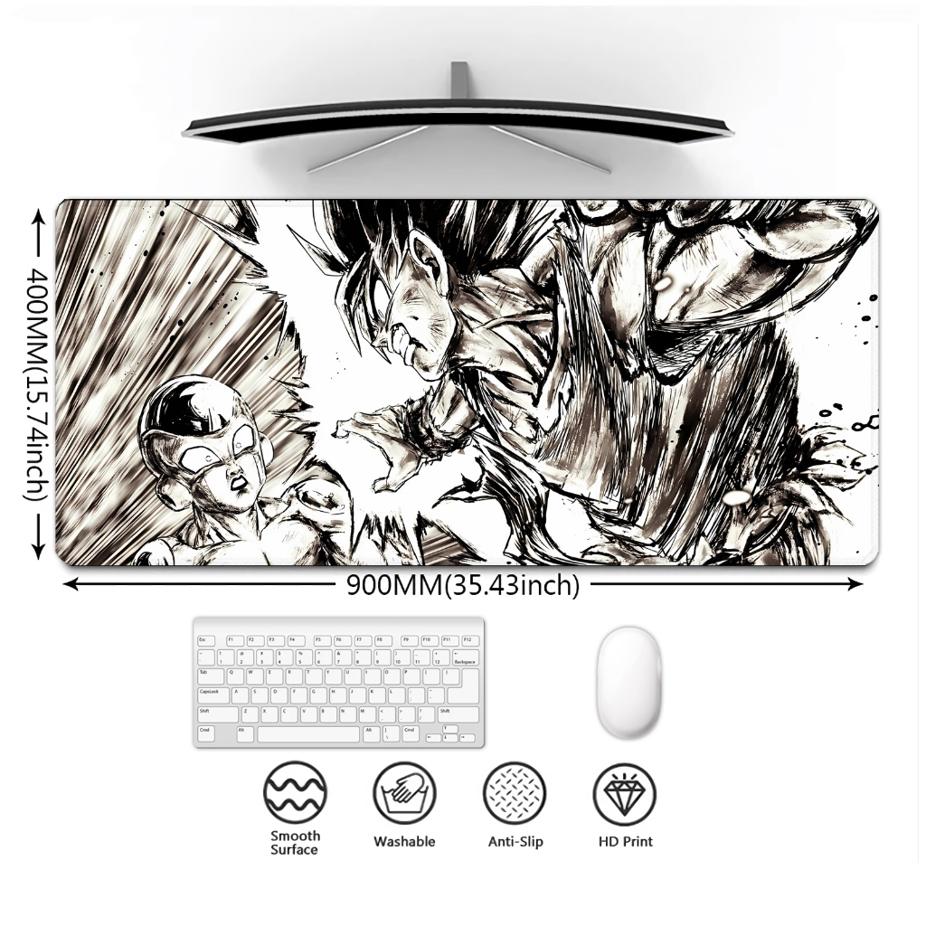 Mouse Pad Gaming Desk Mat Dragon Ball Z Frieza VS Son Goku Waterproof ...