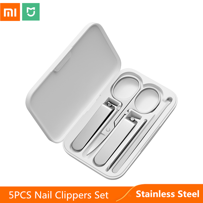 Original Xiaomi mijia Manicure Nail Clippers 5pcs/set Pedicure Portable ...