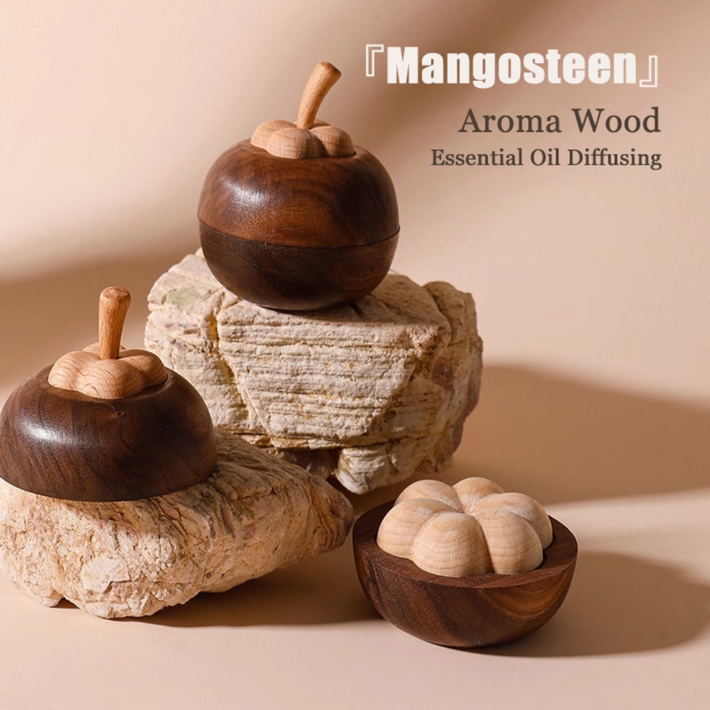 Small Mangosteen Diffuser Wood Essential Oil Aromatherapy Last Fragrance Creative Ornaments ...