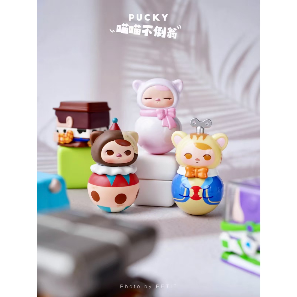 POPMART authentic PUCKY Roly Poly Kitty series official art toy ...