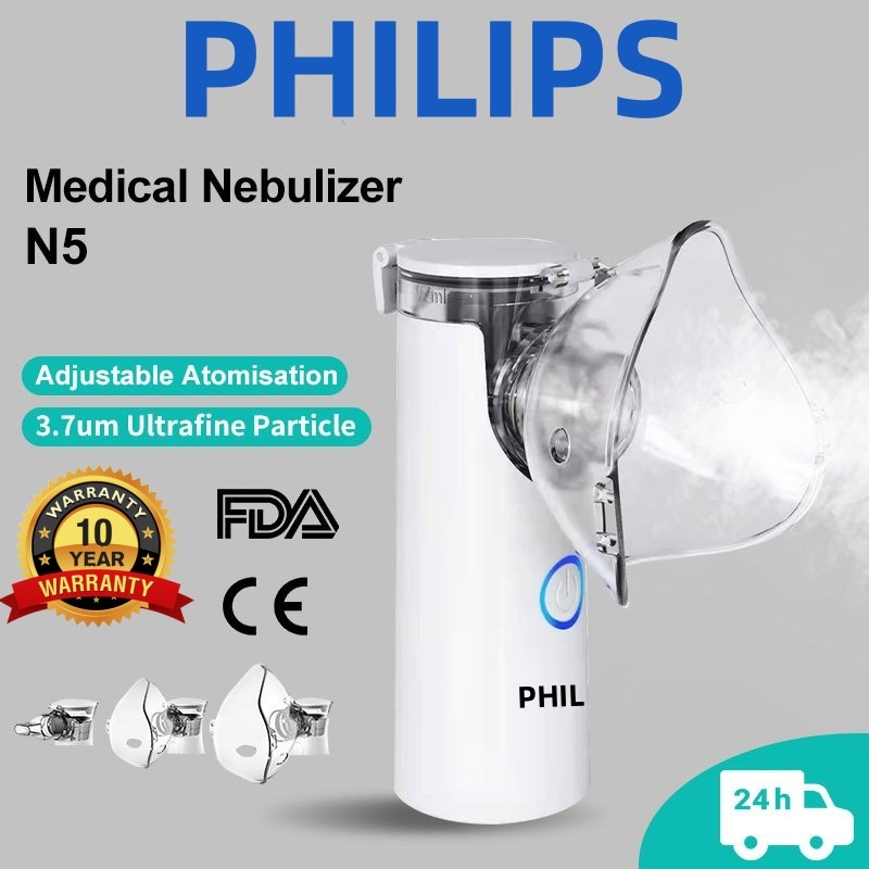 [Ready Stock] Philips* Portable Mesh Nebulizer Silent Handheld Mini ...