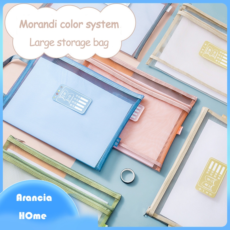 *READY STOCK AT MALAYSIA*A4 Transparent Mesh Document Bag Student ...