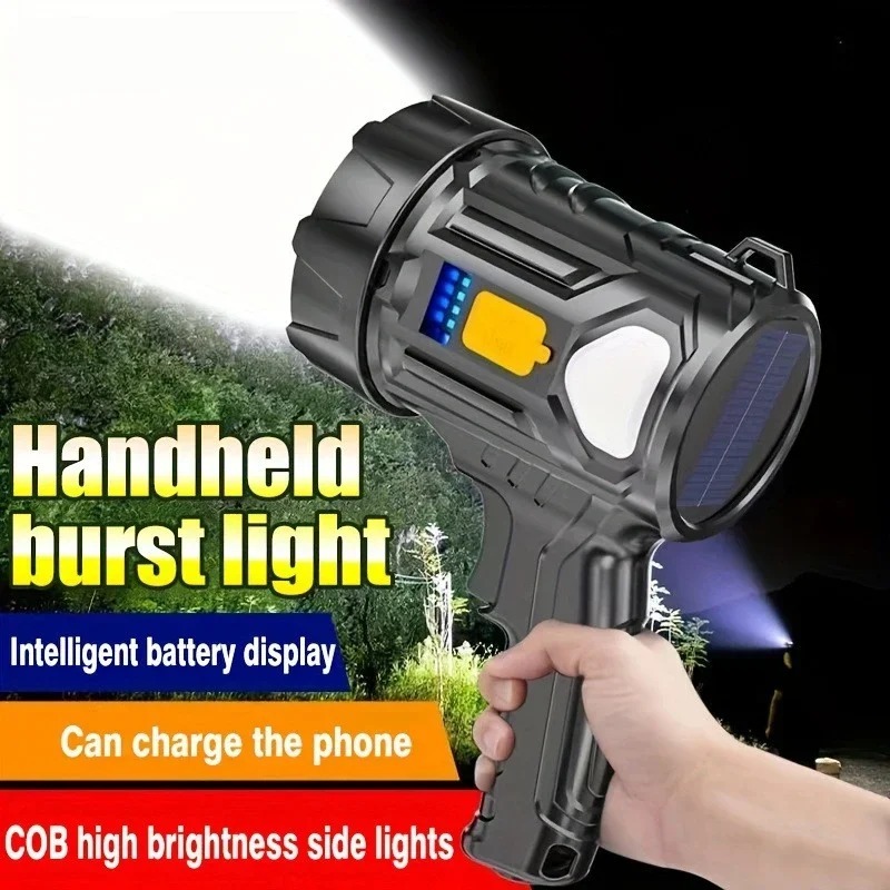 Powerful torch light super bright heavy duty lampu suluh solar ...