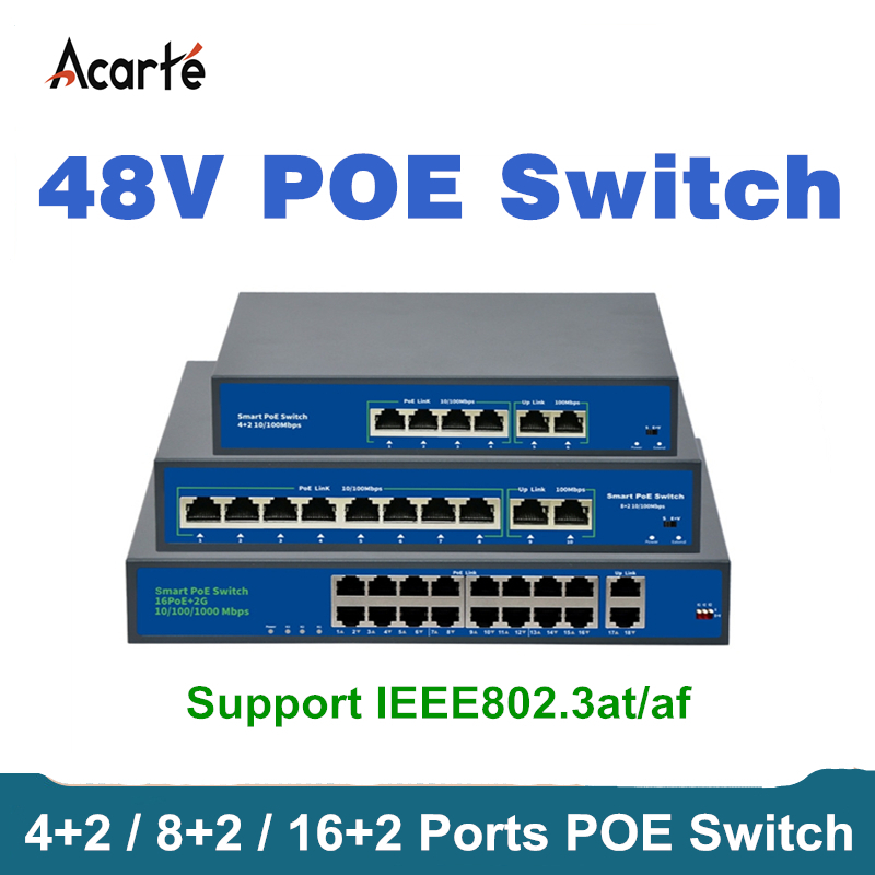 POE Switch 4+2 ports/8+2 ports 10/100Mbps Ethernet PoE switches for POE ...