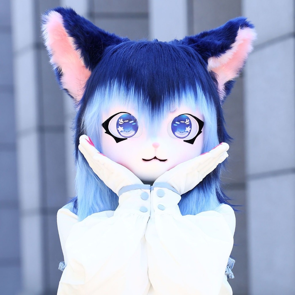 Kigurumi Fursuit Lolita Head Cover Plush Beast Cosplay Mask with ...