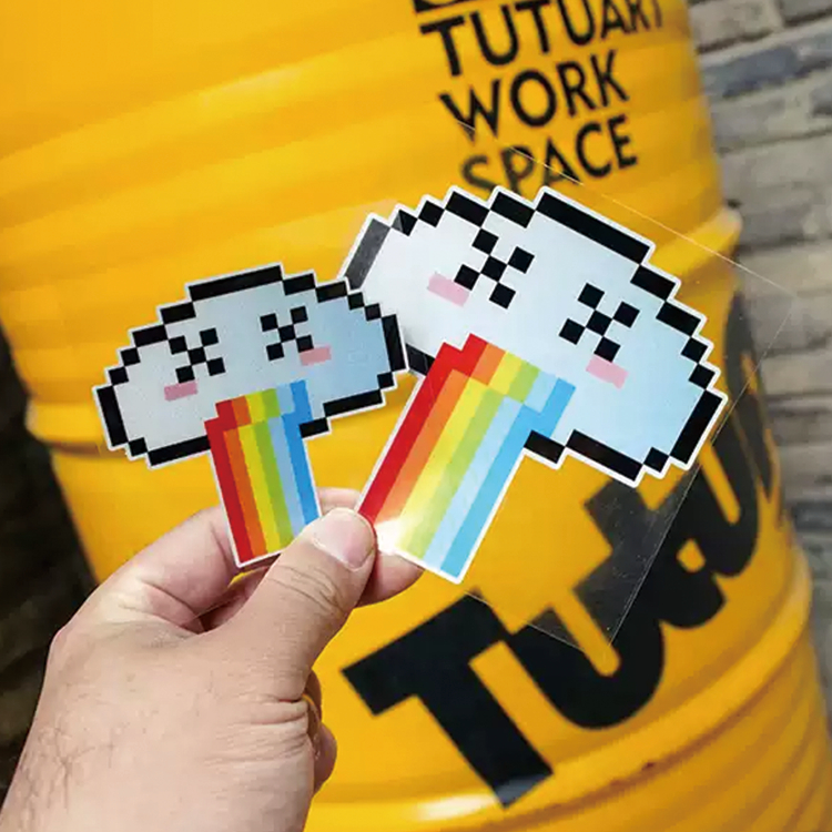 Rainbow Cloud Influencer Stickers Creative Pixel Style Stickers Body ...