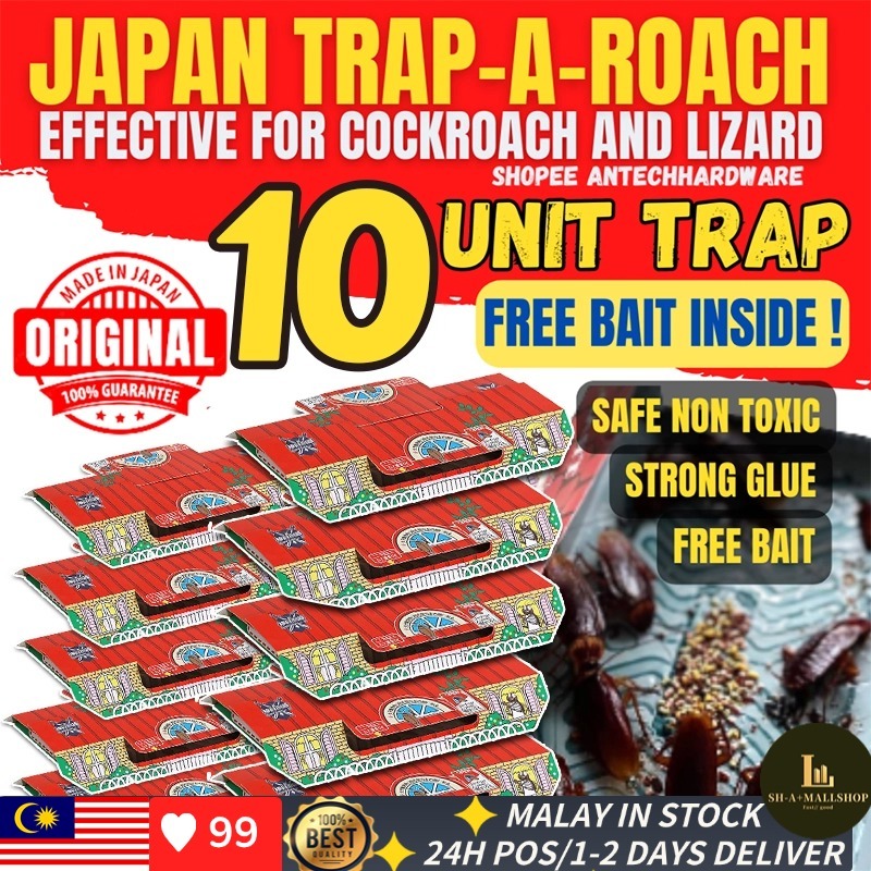Ready Stock 🪳10PCS Japan Style Roach Trap. Lizard & Cockroach Trap in a ...