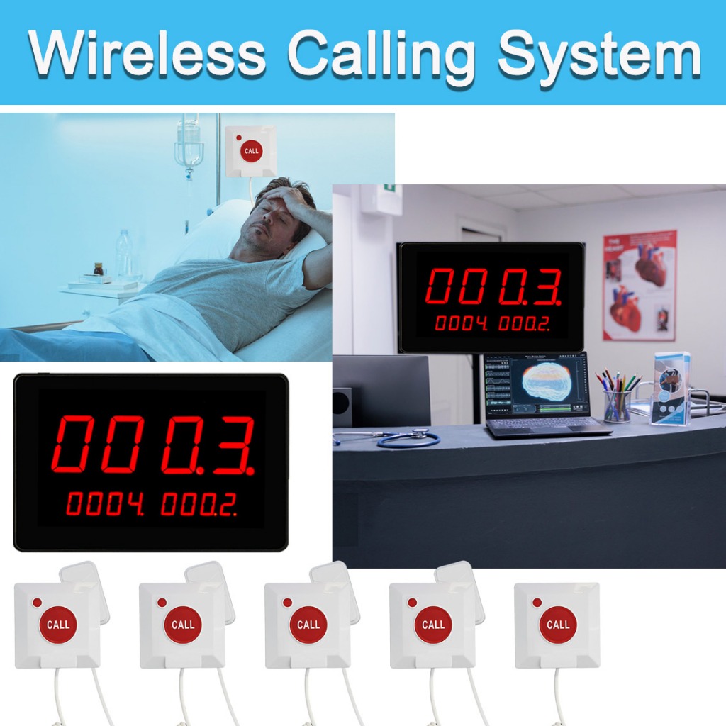 Emergency Bell Pager Nurse Service Calling Queue Wireless Caregiver ...