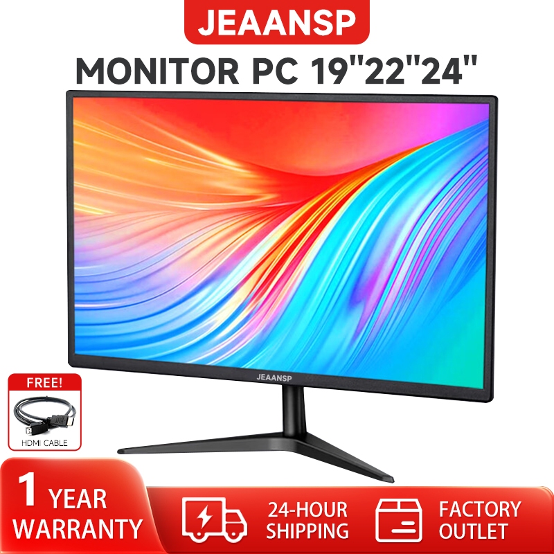JEAANSP Malaysia Full HD Computer Monitor 19 22 24 inch 60Hz 8Bit Bezel ...