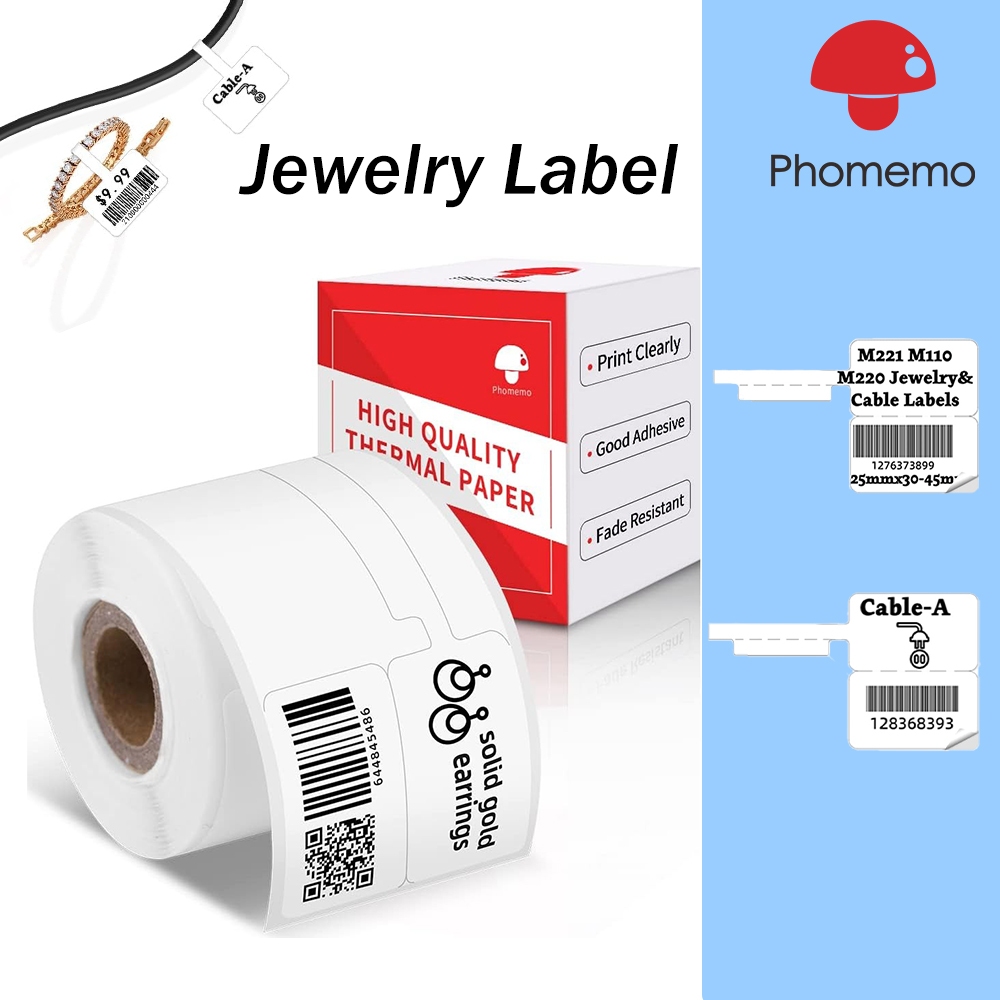 Phomemo Jewellery Labels For M110/M120/M200/M220/M221 Printer | Shopee ...