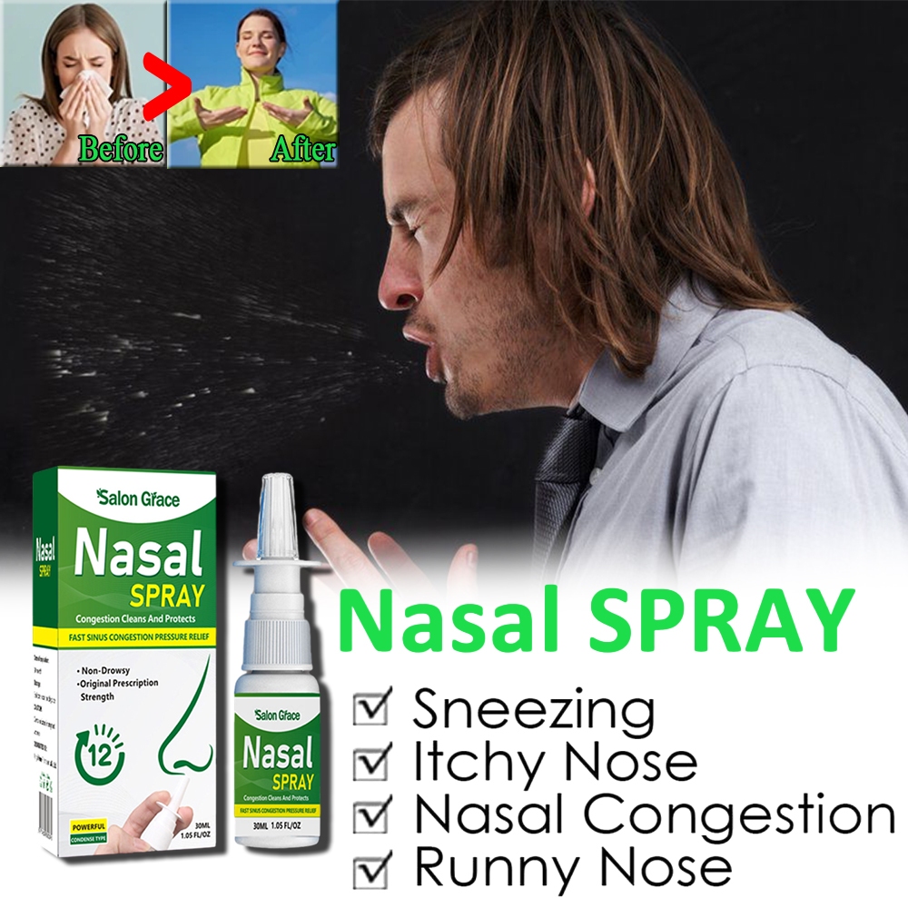 Nasal Spray Rhinitis Spray Sinus Hidung Tersumbat Natural Herbal Fast Effect Nasal Moisturizing ...