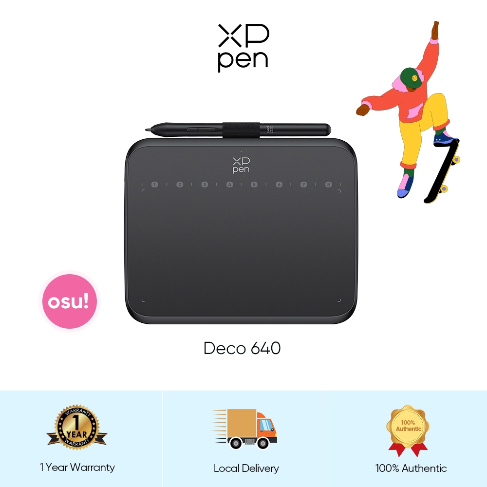 XPPen Deco 640 Drawing Tablet With 16384 Pressure Levels Stylus (16cm x ...