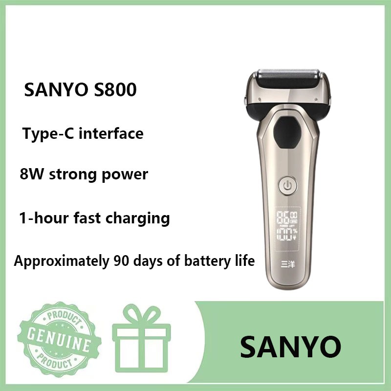 SANYO S800 Duplex Men's Electric Shaver Rechargeable Full Body Water ...