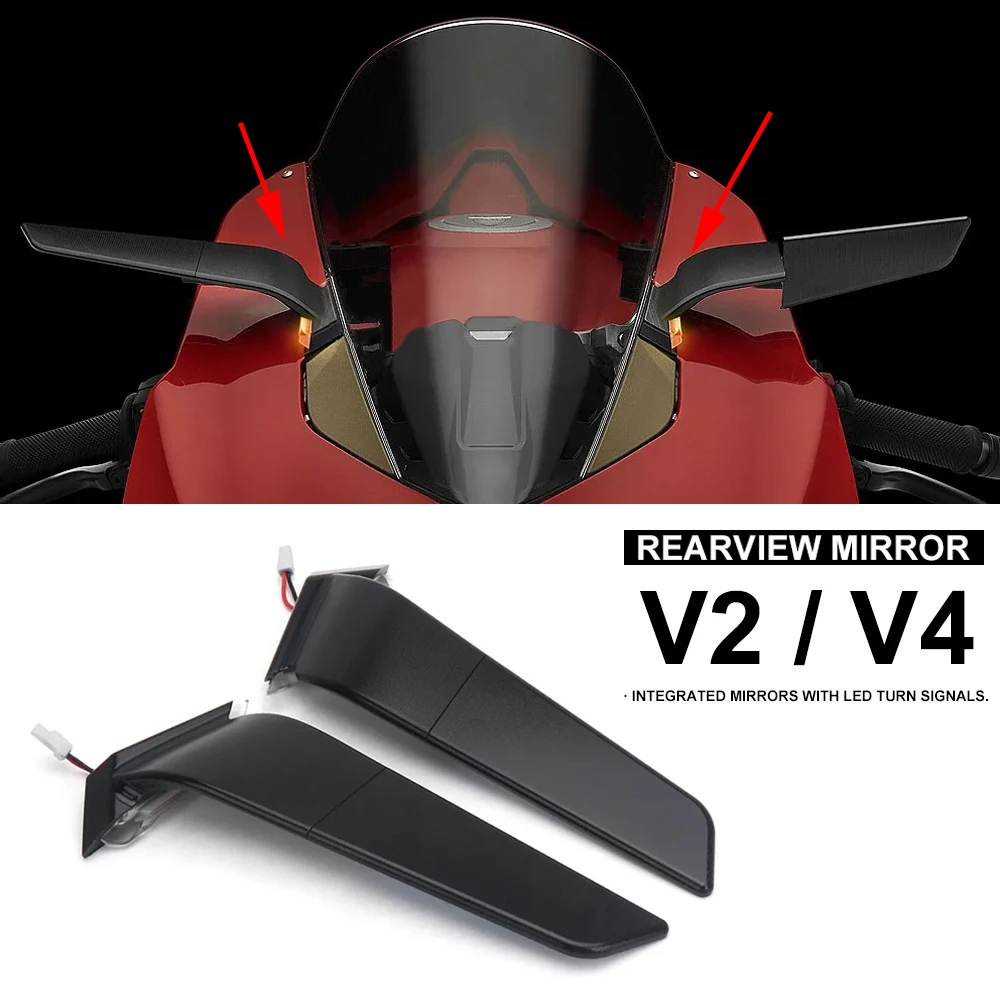 Motorcycle Accessories New Rearview Mirror With LED Turn Signals For ...