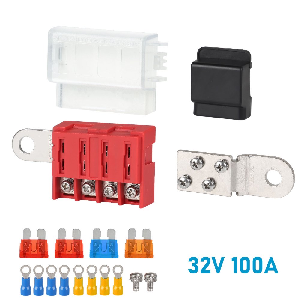 Blade Fuse Block Battery Terminal Mount 4 Circuit Kit/Fuse Block ST ...