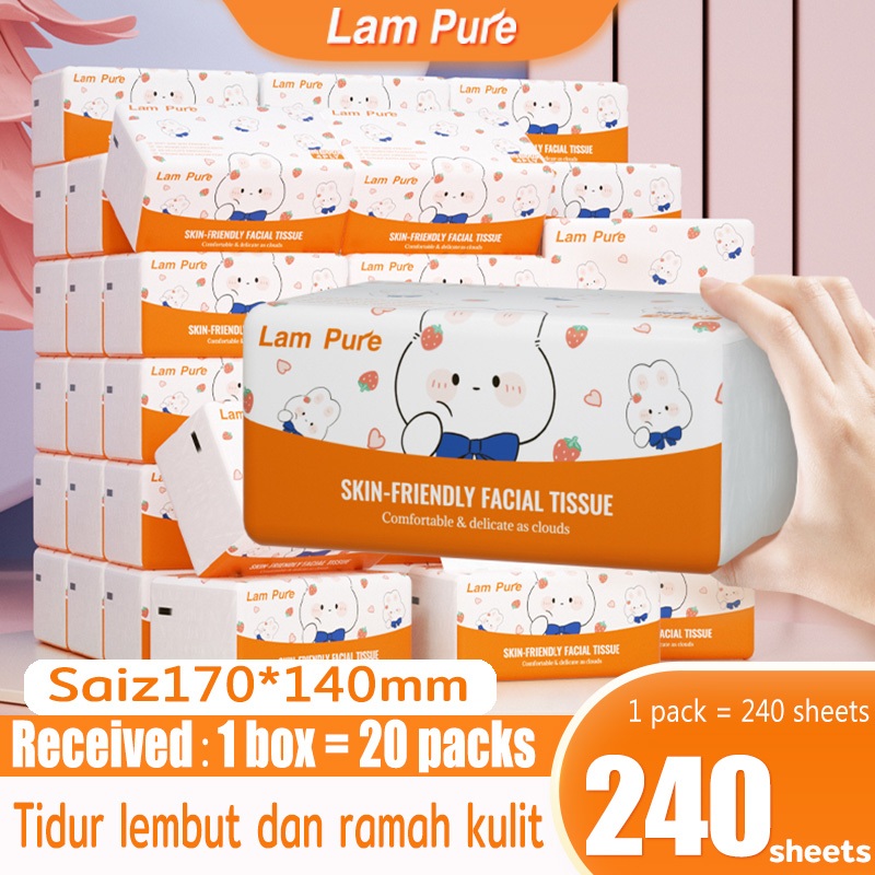 [20 PACKS] LamPure Tissue Paper Facial Tissue Face Tissue Air Cushion ...