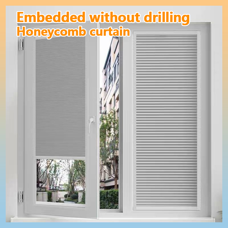 Inner Window Invisible Blinds Blackout Lifting Honeycomb Curtain ...