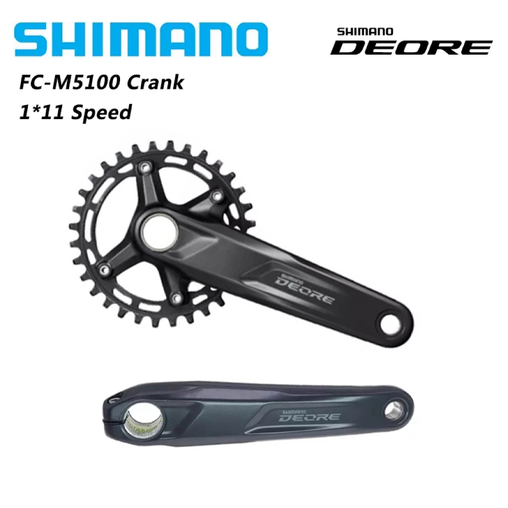SHIMANO DEORE FC M5100 1x11 speed MTB Crankset Q-factor Chain Link 1x11 Speed 170mm 175mm 32T ...