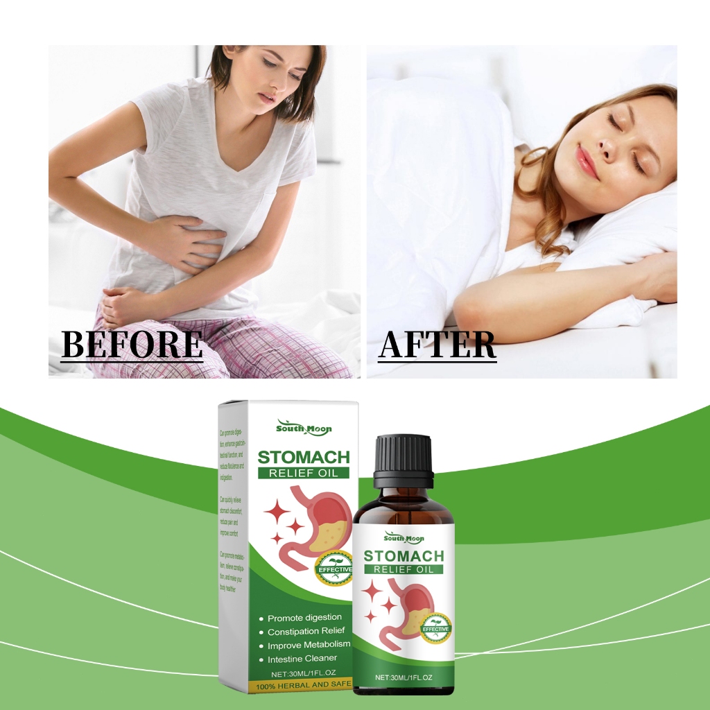 South Moon Stomach Relief Oil Treat Diarrhea Stomachache Bloating ...