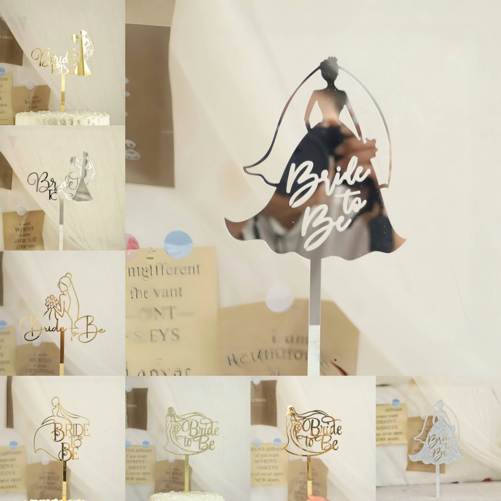 Bride to be Cake Topper Wedding Engagement Bachelorette Bridal Shower ...
