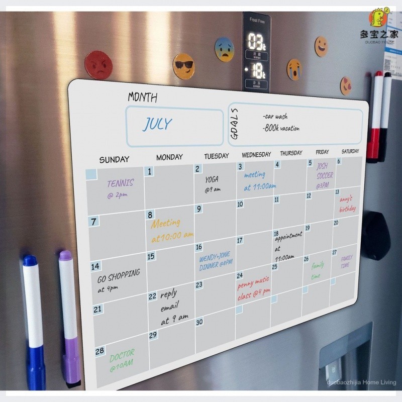 【MY Local】A3 Soft Magnetic Schedules Erasable Fridge Calendar Program ...