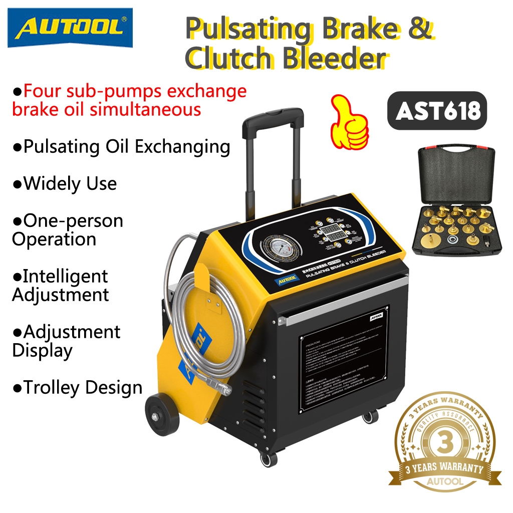 AUTOOL AST618 12V Vehicles Pulsating Brake Oil Exchanger Four Clutch ...