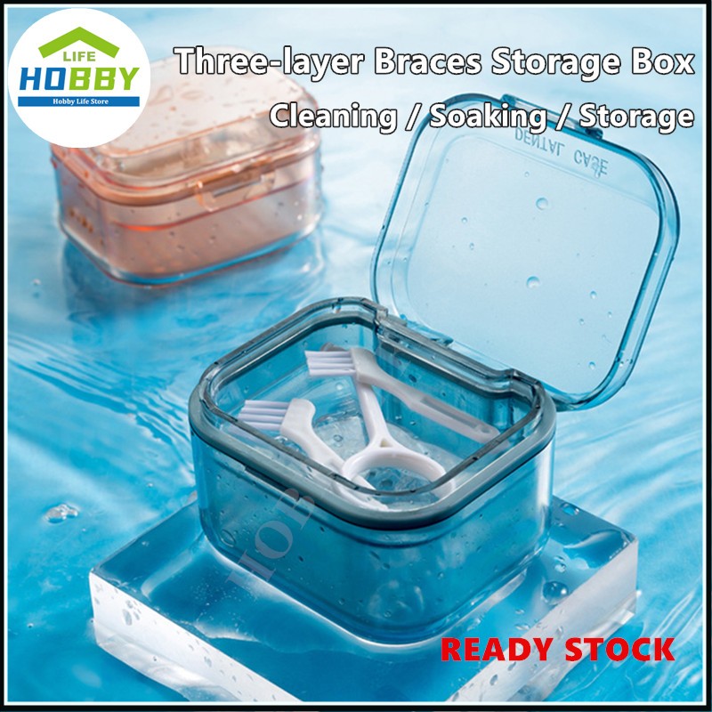 Multifunctional Braces Storage Box Three-layer Dental Retainer Case ...