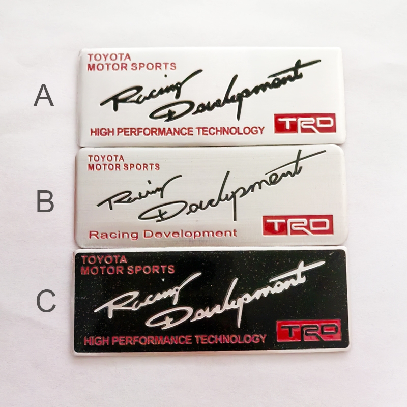 1 x Aluminum TRD SPORT TOYOTA Logo Car Auto Decorative Rear Emblem ...