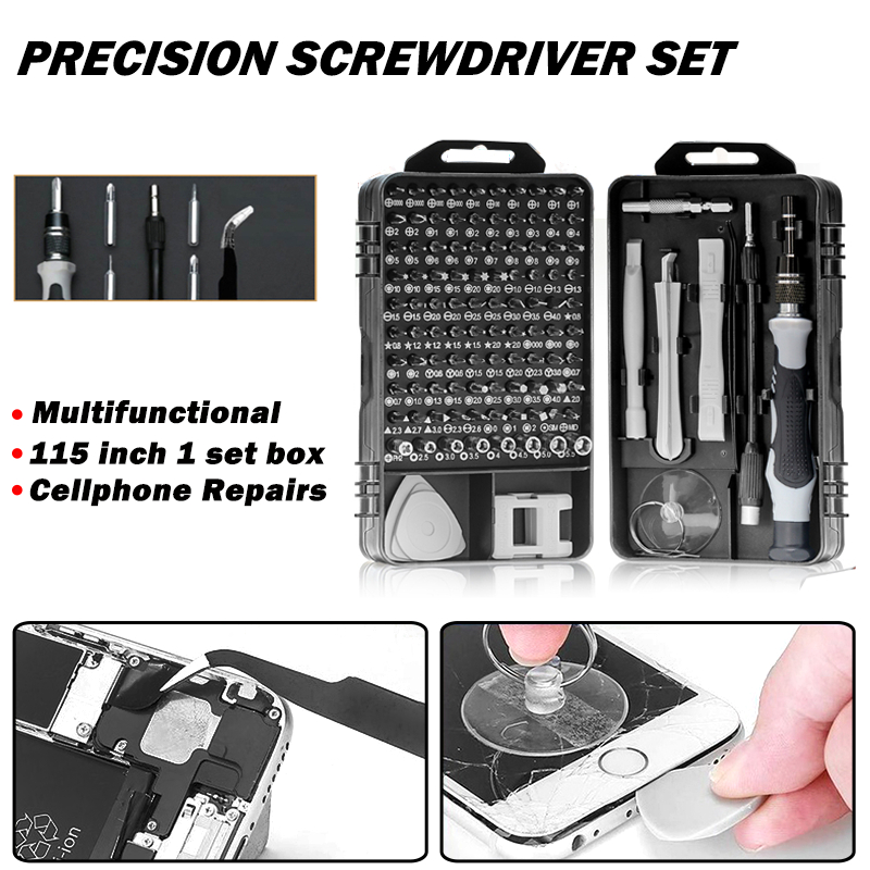 115 In 1 Precision Screwdriver Set Mini Magnetic DIY Repair Tool Kit ...