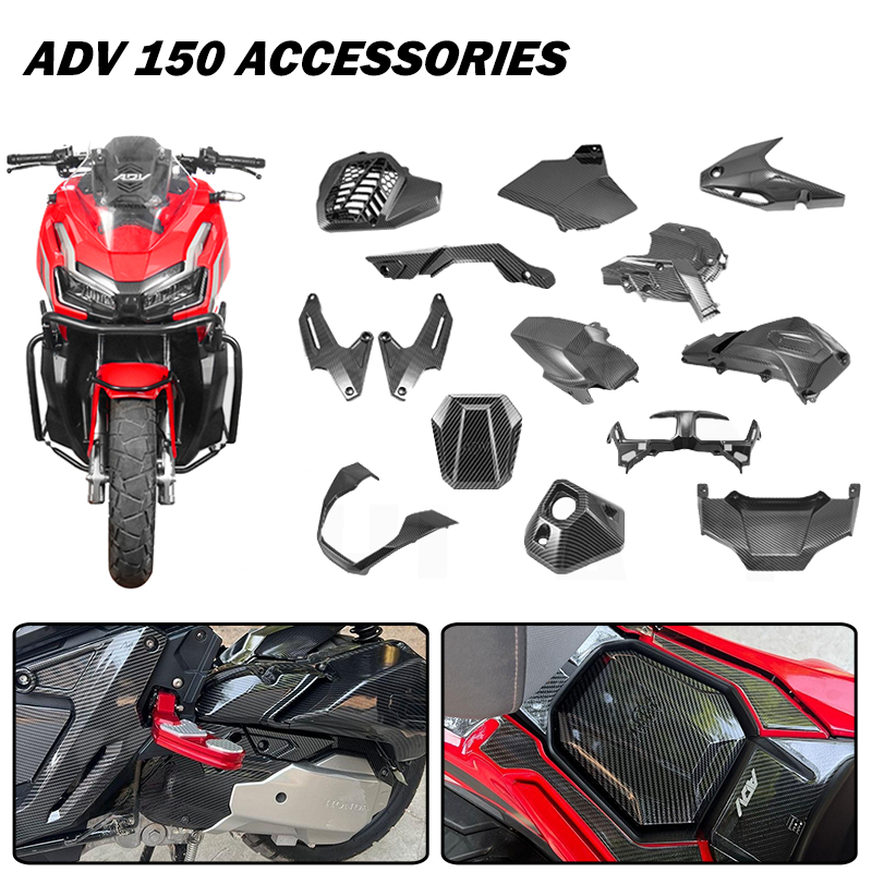 Honda ADV 150 Carbon Cover Set Water Transfer ADV 150 Body Kit Coverset ...