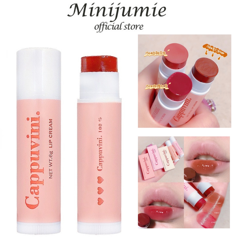 CAPPUVINI Colored lip balm moisturizing lipstick Reduce Wrinkles soft ...