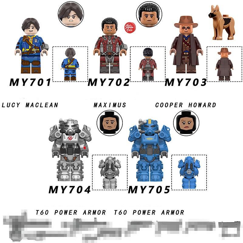Block Toys Figure Fallout Shelter T60 Power Armor Maximus Cooper Howard ...