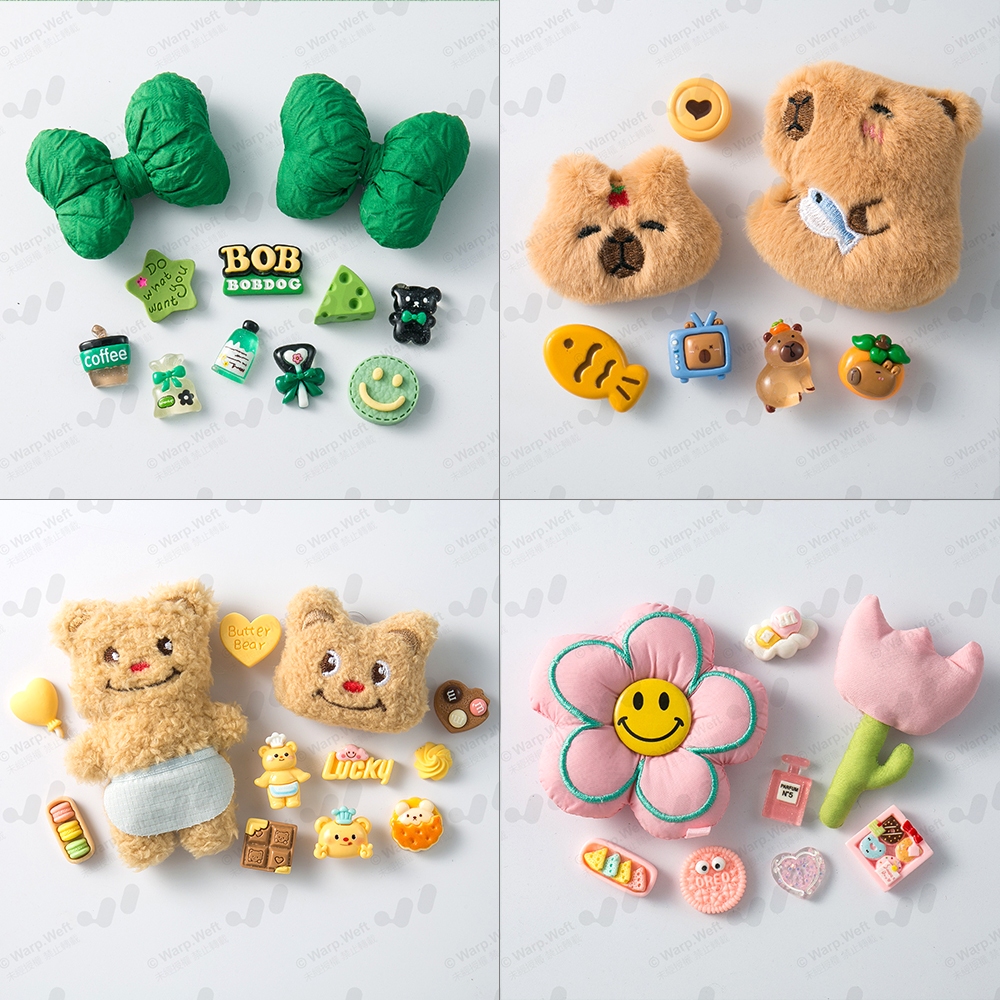 Cute Plush toys Jibbitz Set for Crocs Clogs, Sandal Charms Korean Style ...