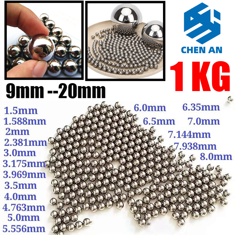 1KG 9mm-20mm 3mm 6mm 8mm 12mm High Precision Bearing Steel Balls Solid Steel Ball GCR15 Ball ...