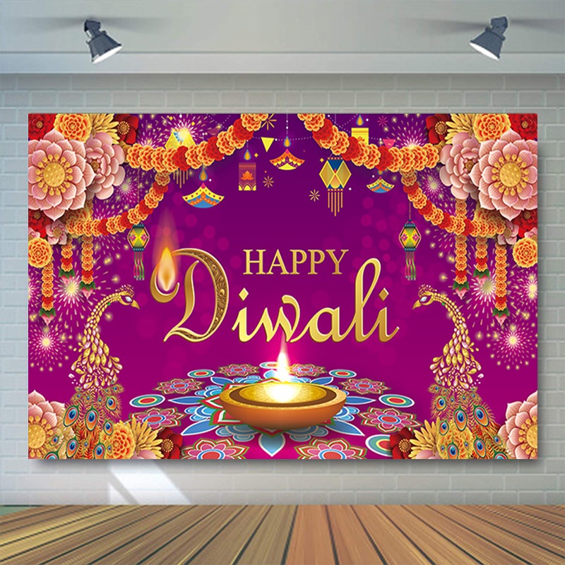 7x5ft Happy Diwali Photography Background Happy Deepavali Backdrops ...