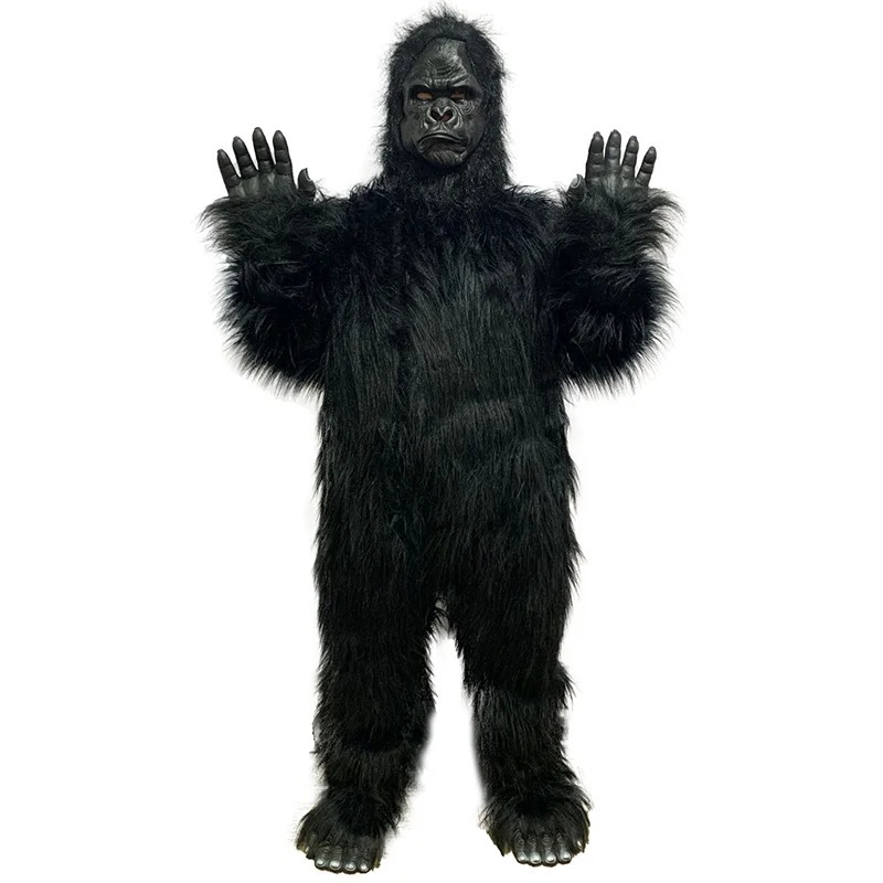 Adult King Kong Cosplay Costume Gorilla Mascot Plush Cartoon Doll ...