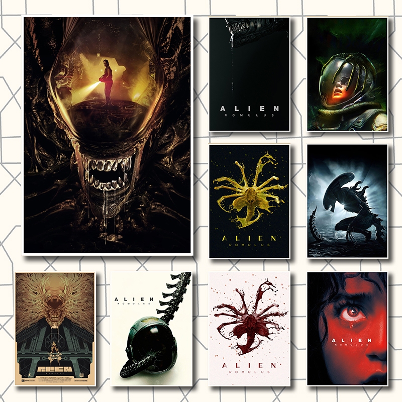 Hot Film Movie Alien：Romulus Posters Retro Kraft Paper poster DIY Room ...