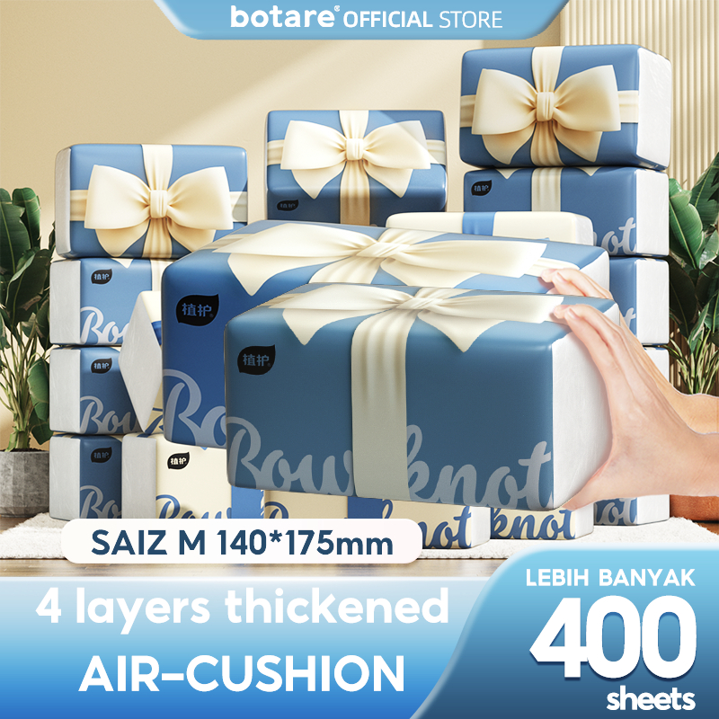 [20 Pcs]Botare Air-Cushion Tissue Deluxe Comfort Thick Tissue Paper 4 ...