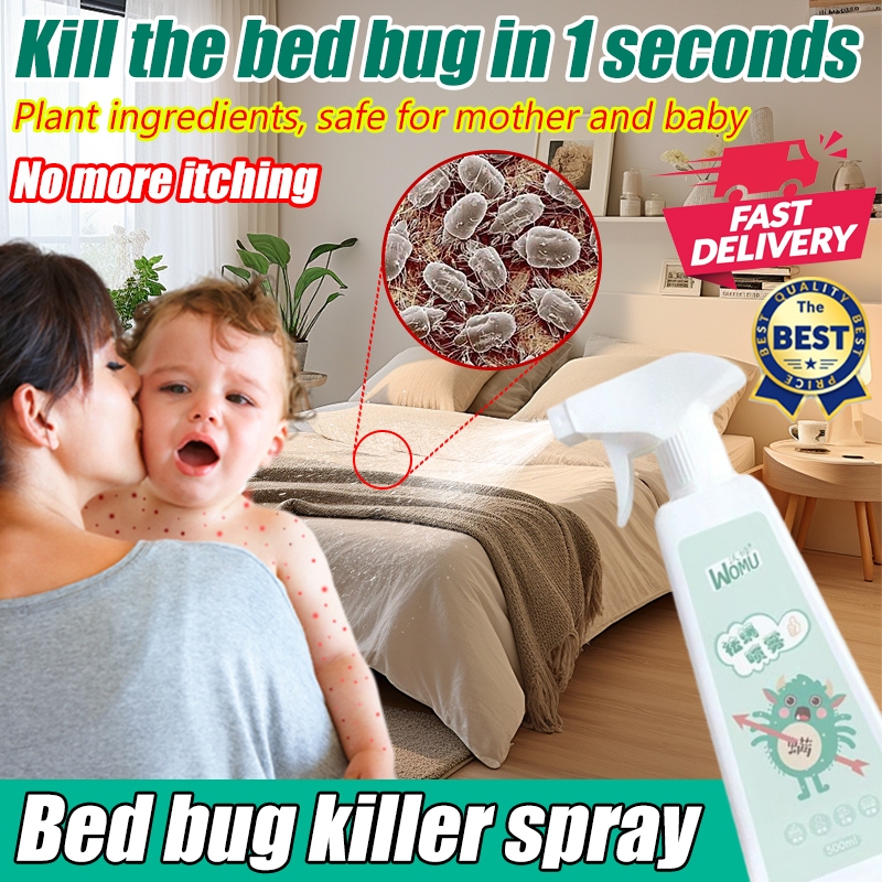 【100% effective】bed bug spray killer bed bug killer dust mite spray ...