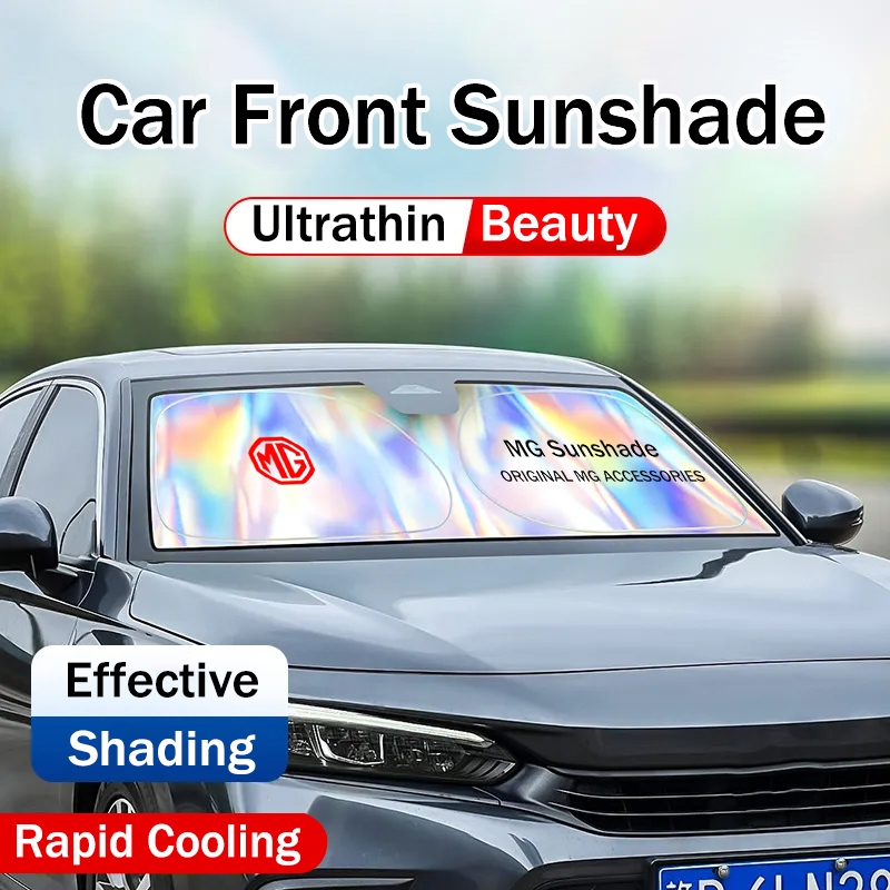 Car Windshield Sun Shade Blocks UV Rays Metallic Foldable Car Front ...