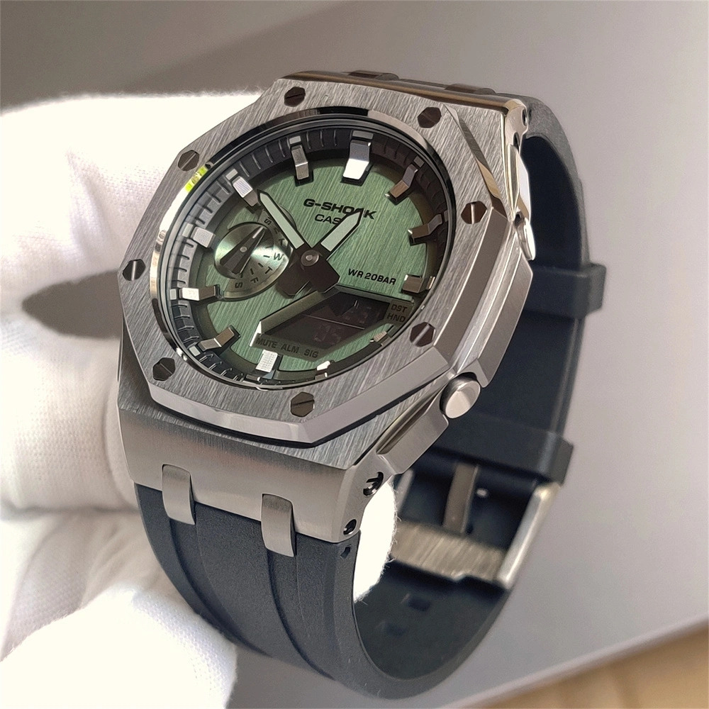 GBM2100 modified for G Shock GA2100 fluorine watch band strap stainless ...