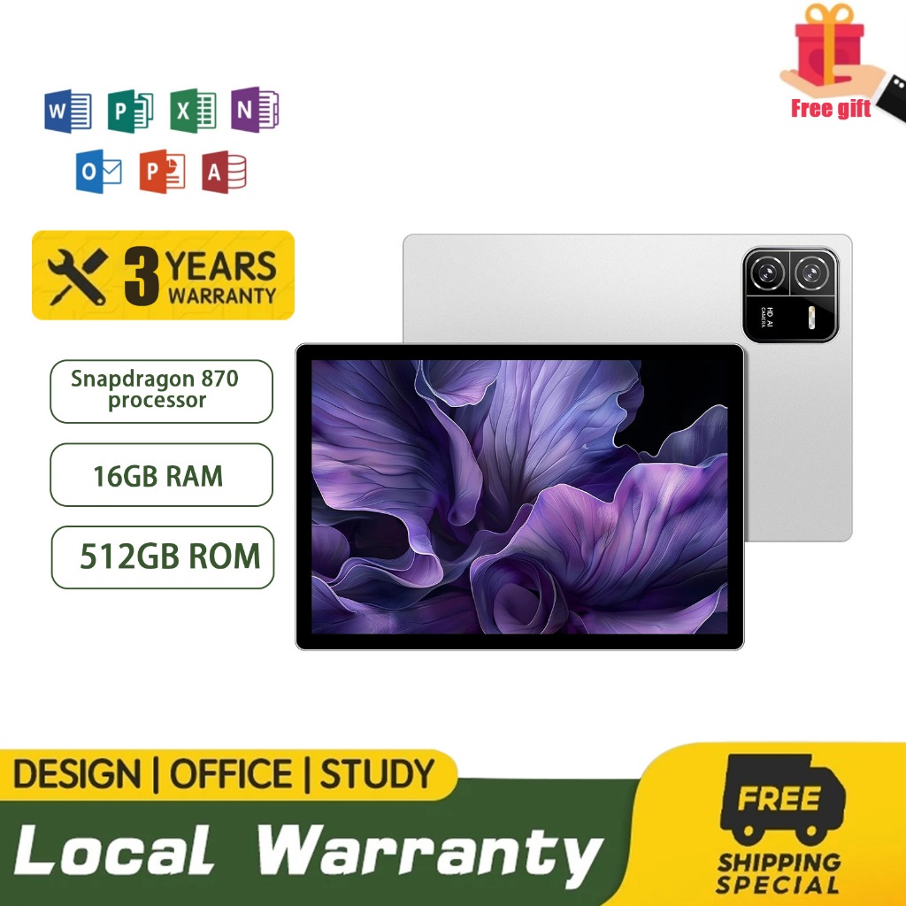 Android Tablet 11 Inch Android 13 Tablet 12GB RAM 512GB ROM Octa-Core ...