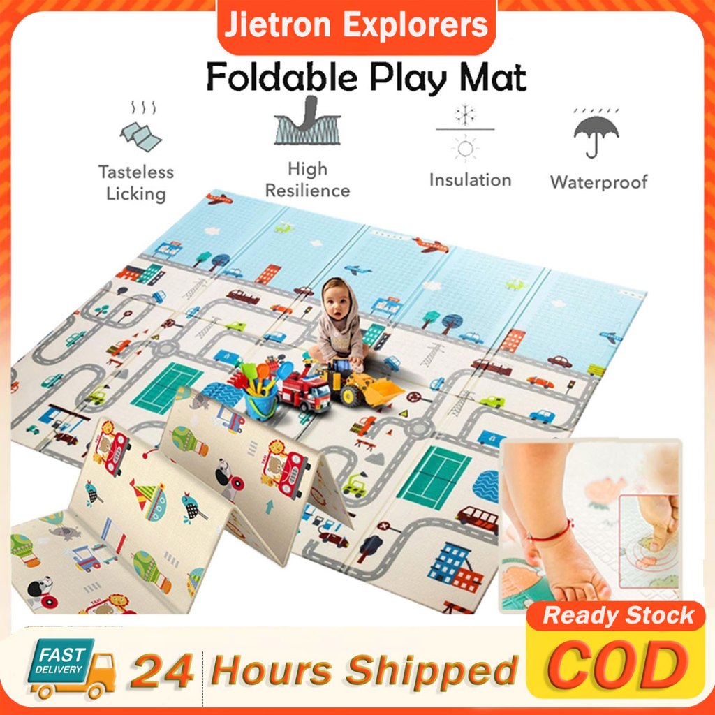 180/200cm Baby Play Mat Crawling Pad Large Foldable Kid Carpet Playmat ...