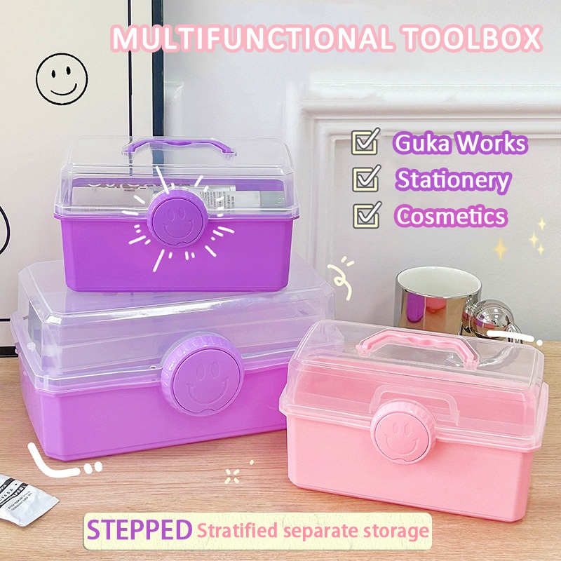 【Ready Stock】3-layer storage box Single deck tank Rotor box DIY ...