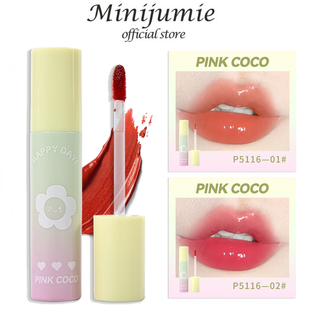 Pink coco Water-light mirror lip gloss long-lasting waterproof lipstick ...