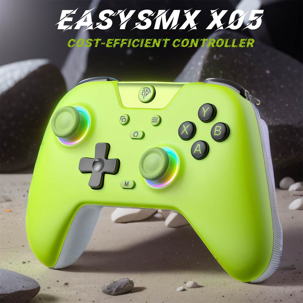 EasySMX X05 Wireless Gaming Controller Bluetooth Gamepad Compatible with PC/Switch/Phone/Steam ...