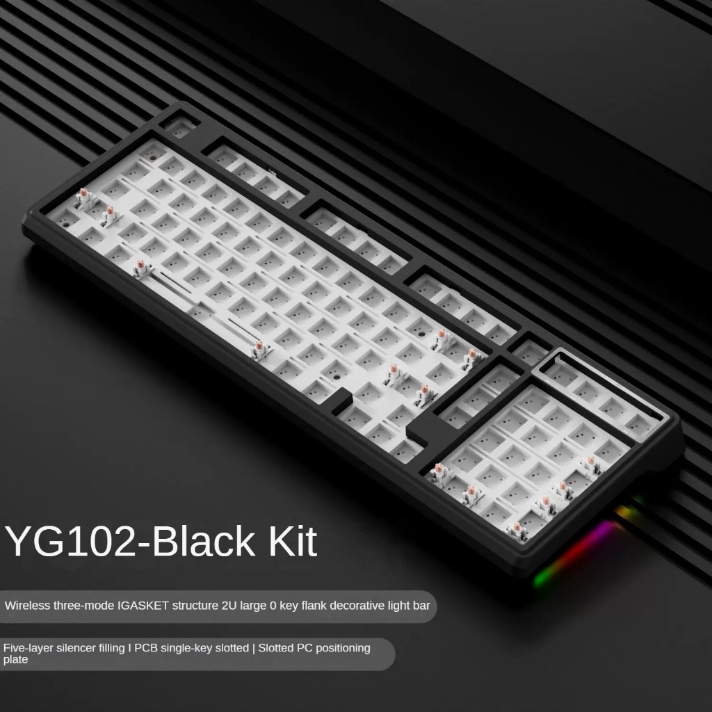 YG102 Mechanical Gaming Keyboard Kit, 102 Keys RGB Backlit Programmable ...