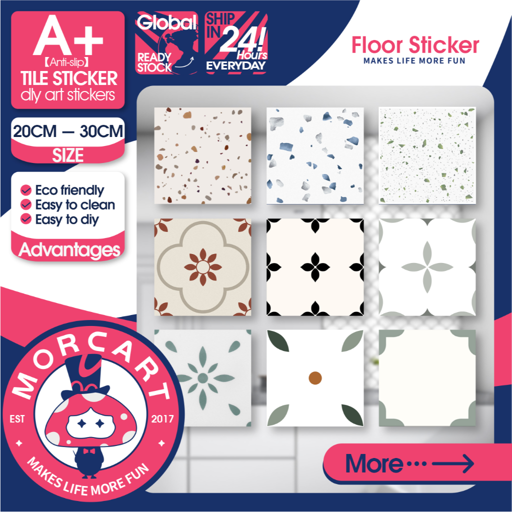 Floor tile stickers come with wear-resistant, waterproof and non-slip ...