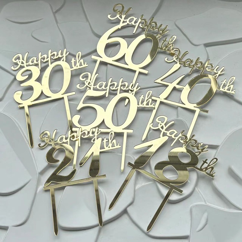 Happy Birthday Cake Topper, Happy 18th / Happy 21 / Happy 30 / Happy 40 ...